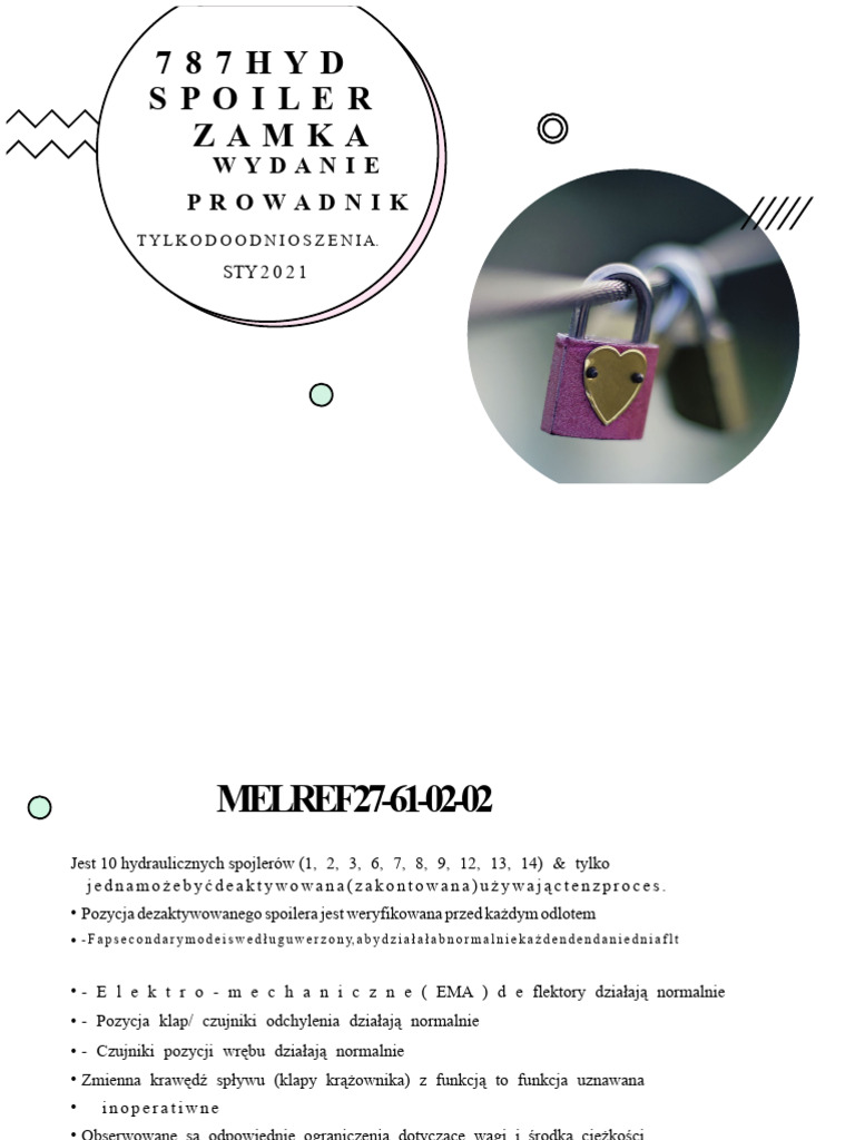 787 Hyd Spoiler Lockout | PDF