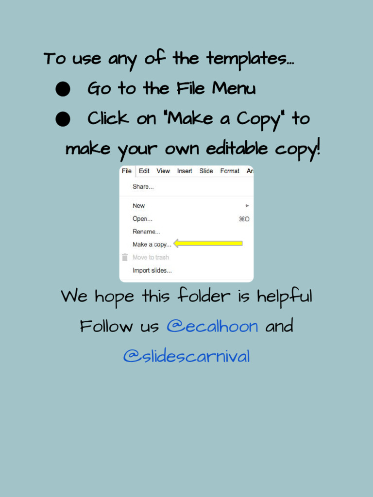 Editable Template Instructions Guide | PDF