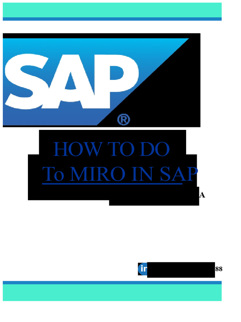 Sap - How To Do Miro in Sap | PDF | Invoice | Receipt