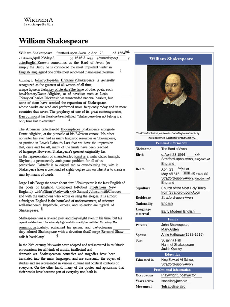 William Shakespeare | PDF | William Shakespeare | Shakespeare ...