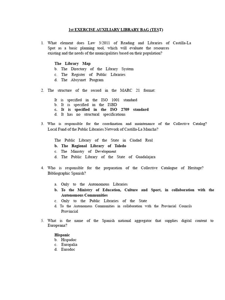 Library Auxiliary Bag Test Template | PDF | Libraries