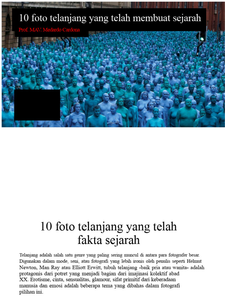 10 foto telanjang yang telah membuat sejarah 2020 | PDF