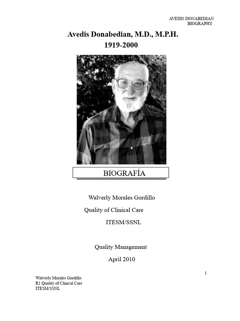 Avedis Donabedian | PDF