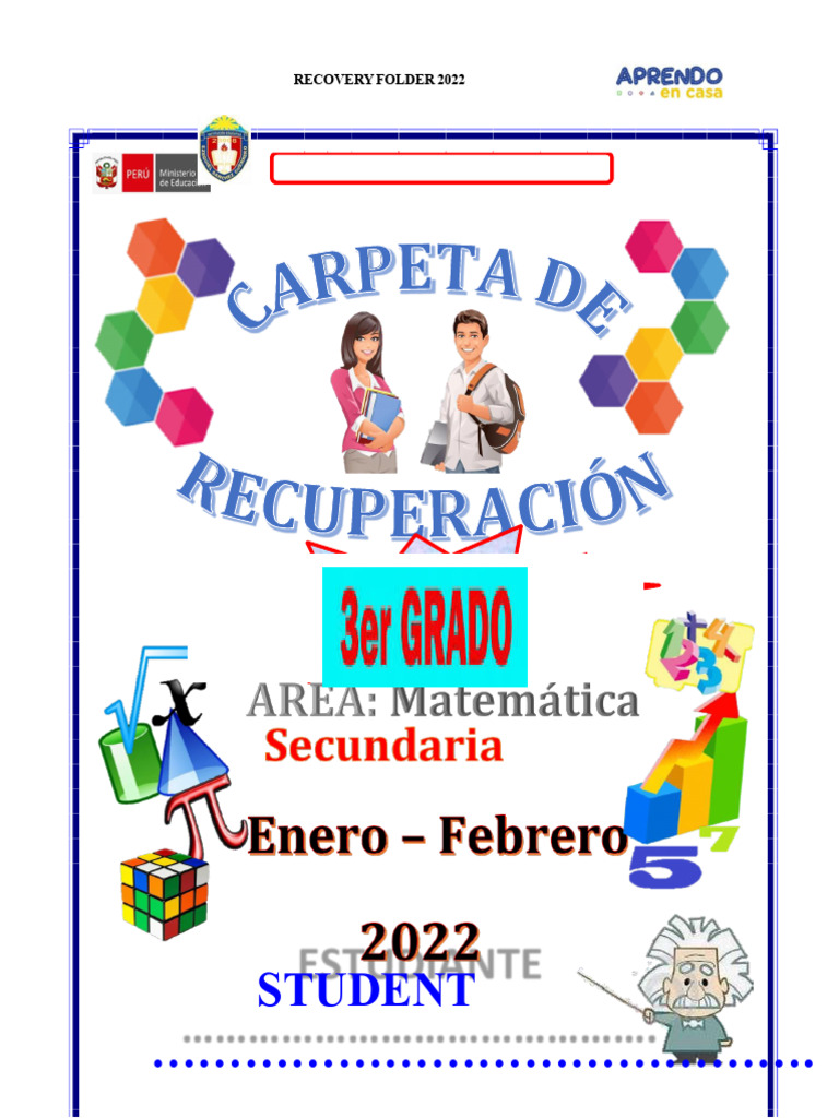 Mathematics-3rd-Grade Recovery Folder | PDF | Equations | Exponentiation