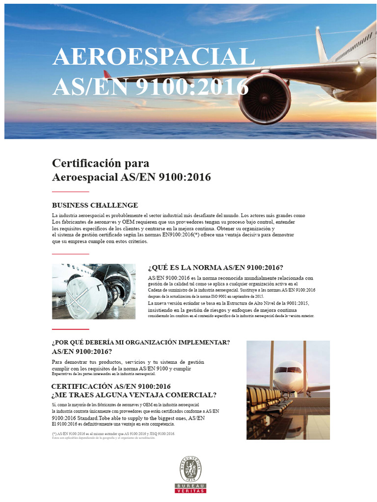 Hoja de Servicio ISO 9100 Aeroespacial PDF - v4.0 | PDF | Aeroespacial | Calidad (comercial)