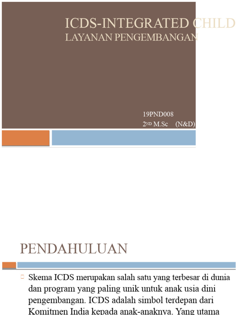 ICDS - Layanan Pengembangan Anak Terpadu | PDF