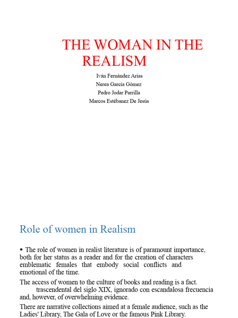 Women in Realism: Key Figures and Impact | PDF | Liberal Arts Education ...