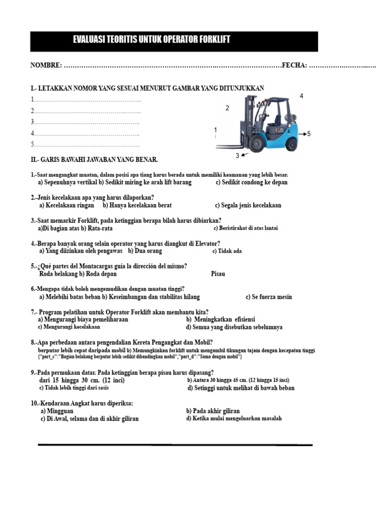 Ujian Kereta Angkat | PDF