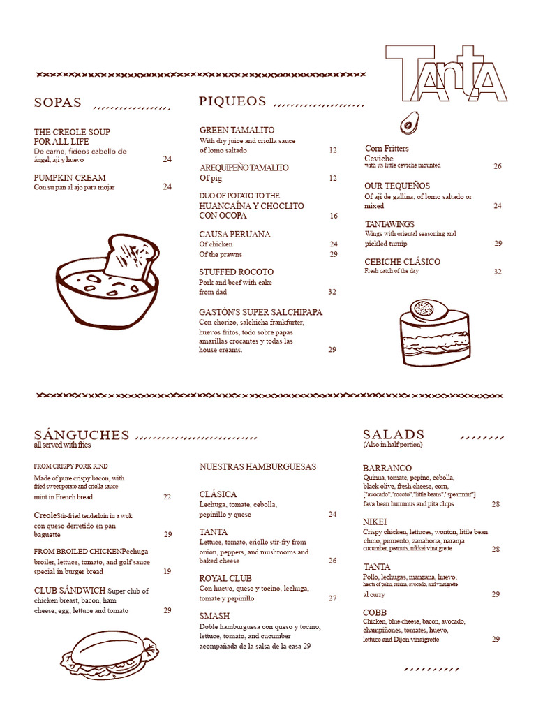 Peruvian Cuisine Menu Highlights | PDF | Foods | Cuisine