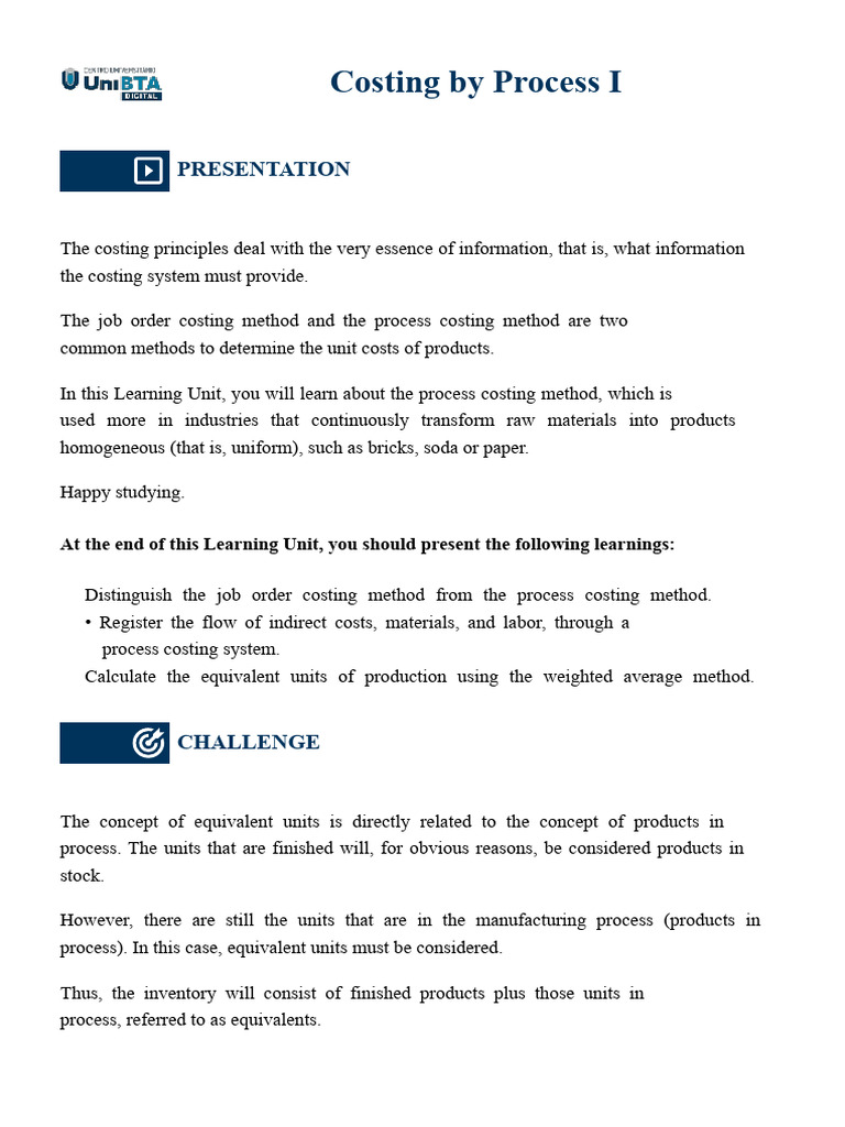 Understanding Process Costing Methods | PDF | Cost Accounting | Wage