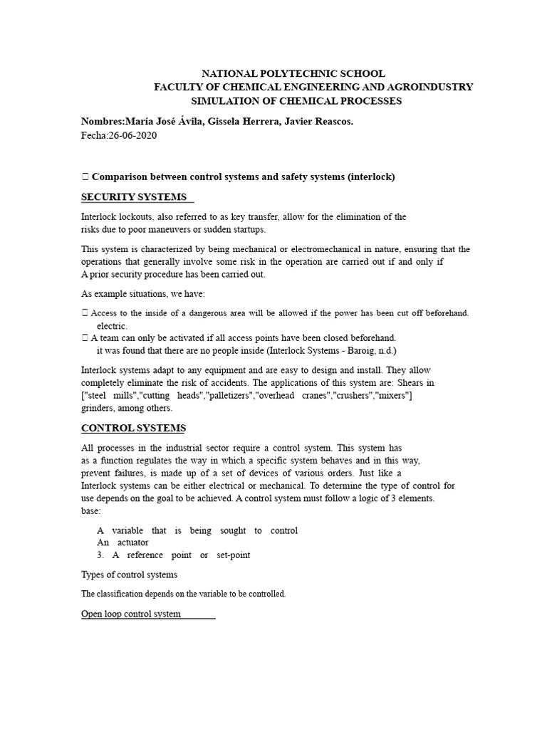 Duty Interlock | PDF | Feedback | System