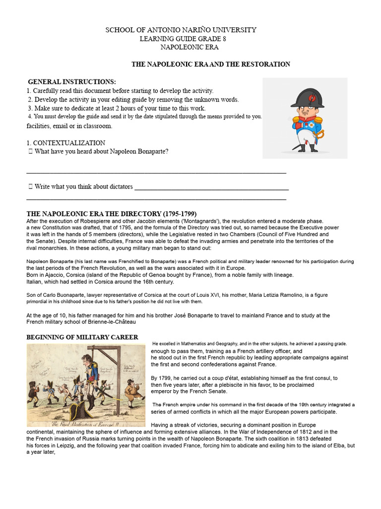 Napoleonic Era | PDF | Napoleon | First French Empire