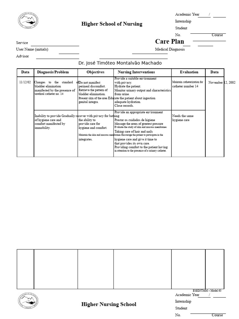 Care plan | PDF | Hygiene | Nursing