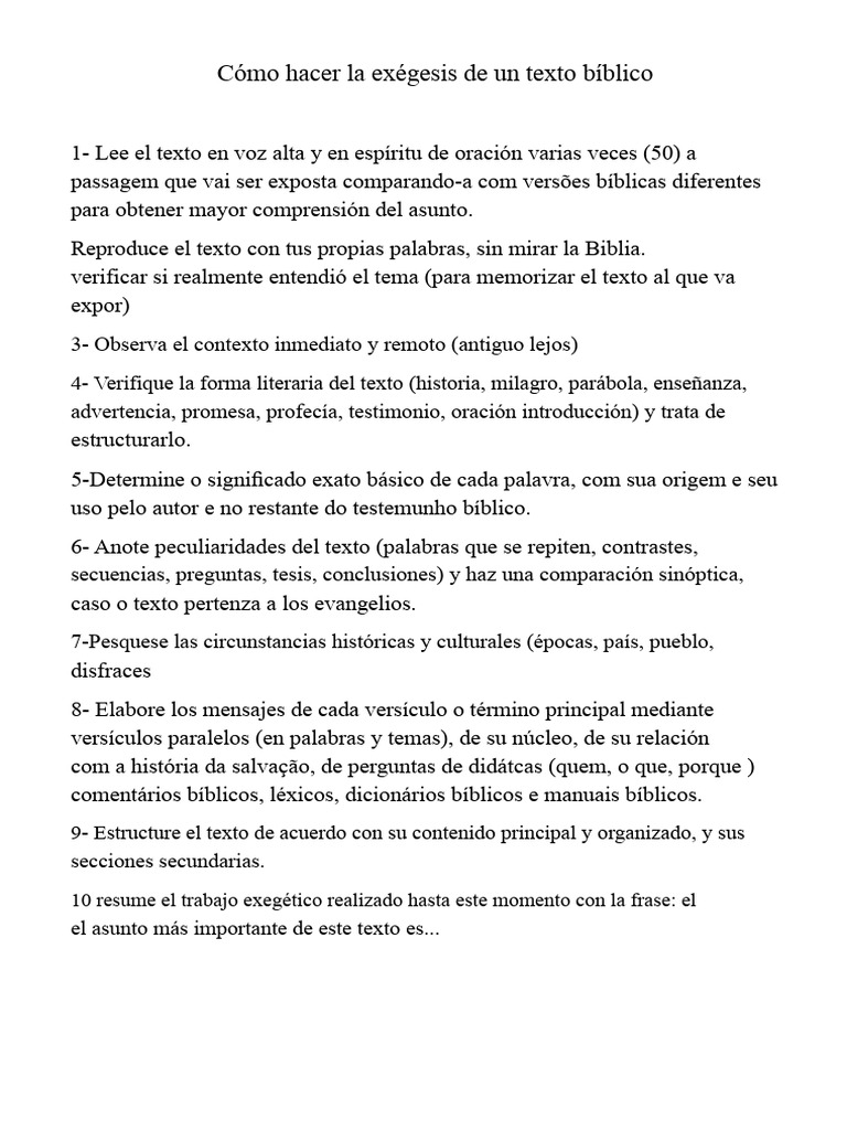 Guía para la Exégesis Bíblica | PDF