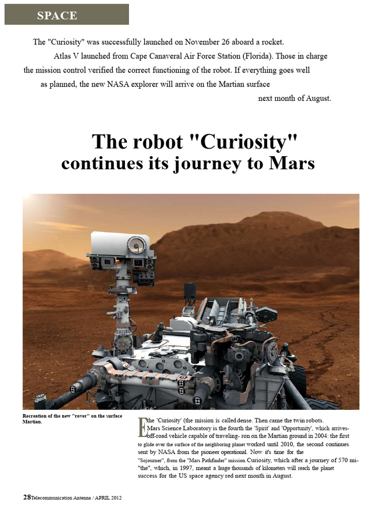 Curiosity PDF | PDF | Curiosity (Rover) | Mars