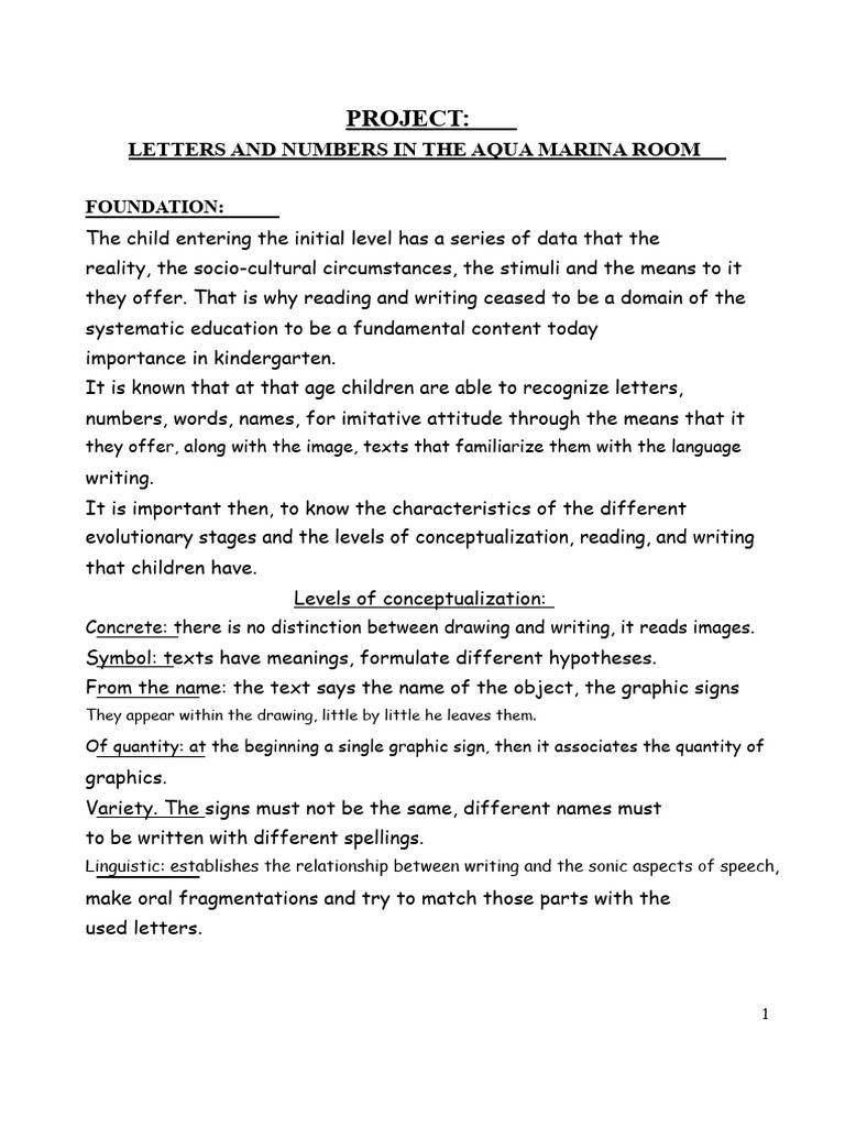 2018 PROJECT Letters and Numbers | PDF | Alphabet | Syllable