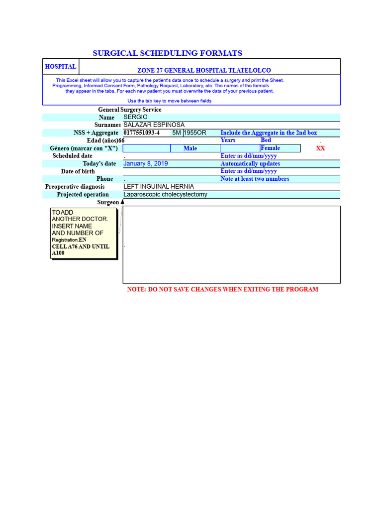 Consultation Sheet and Formats | PDF | Surgery | Anesthesia