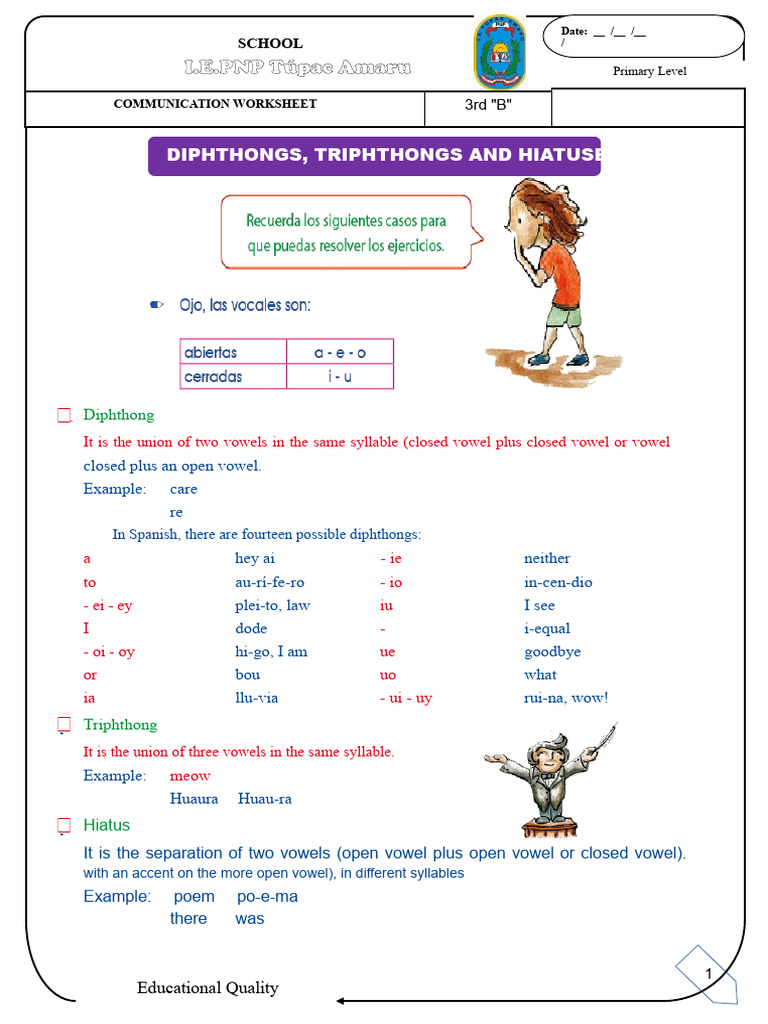 Diphthongs-Triphthongs-and-Hiatuses For Fourth Grade of Primary School ...