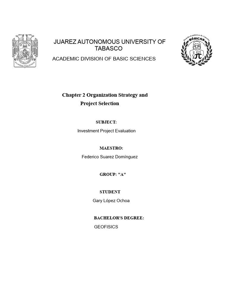 Chapter 2 Project Evaluation Pdf Strategic Management Strategic