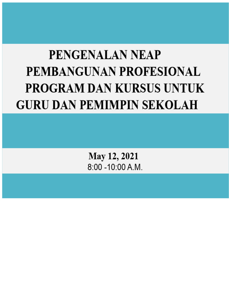 Panduan NEAP untuk Pengembangan Profesional | PDF