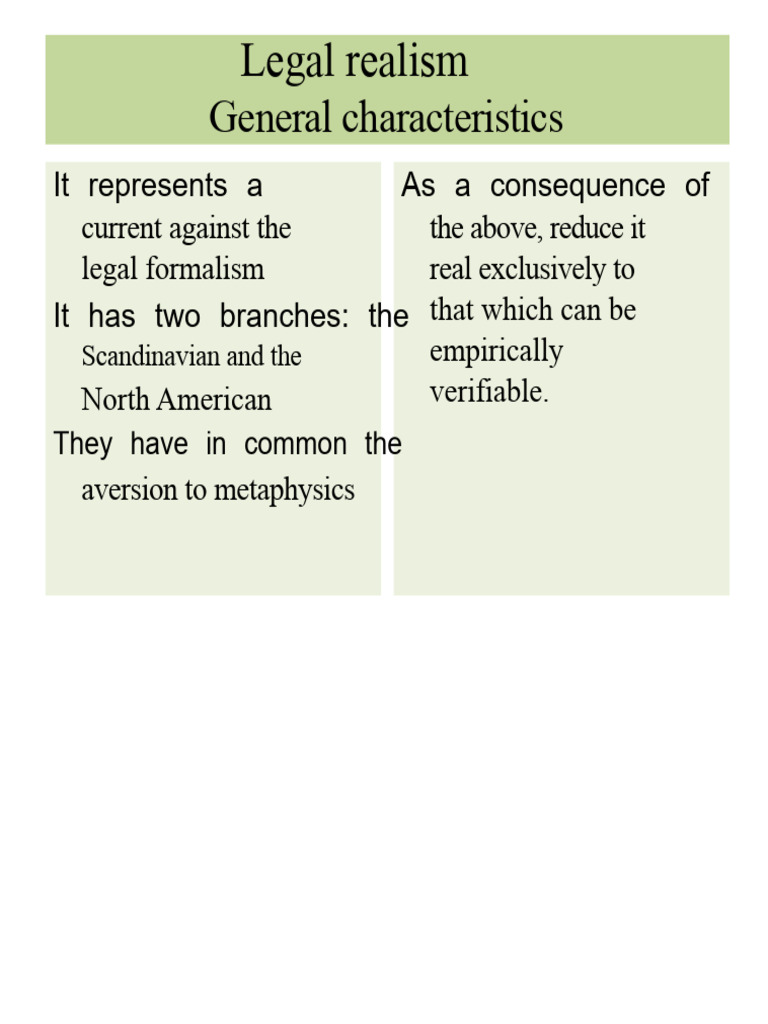 Understanding Legal Realism: Key Concepts | PDF | Philosophical Realism ...