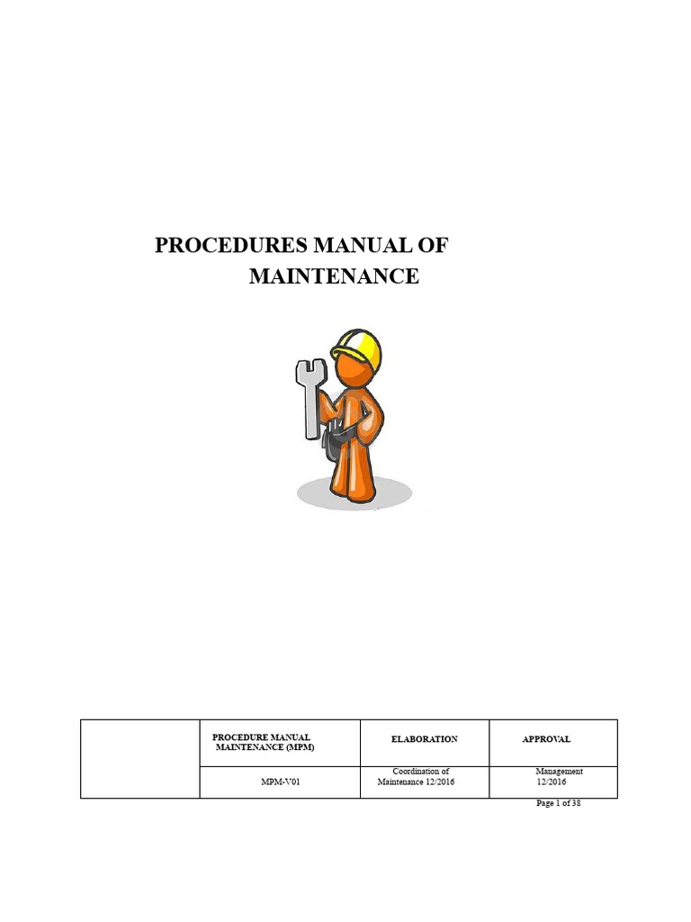 Maintenance Procedures Manual | PDF