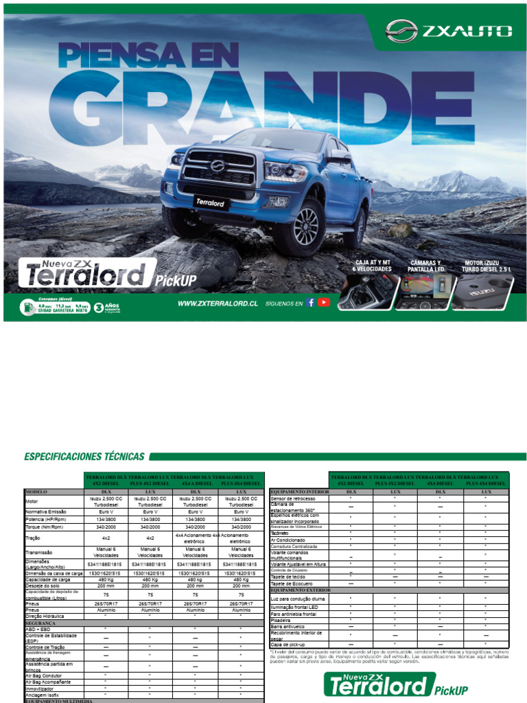 Modelos Terralord DLX e LUX Diesel | PDF | Tração nas quatro rodas ...