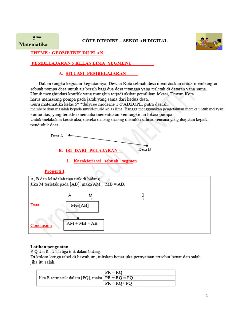 Geometri Segmen untuk Kelas 5 | PDF