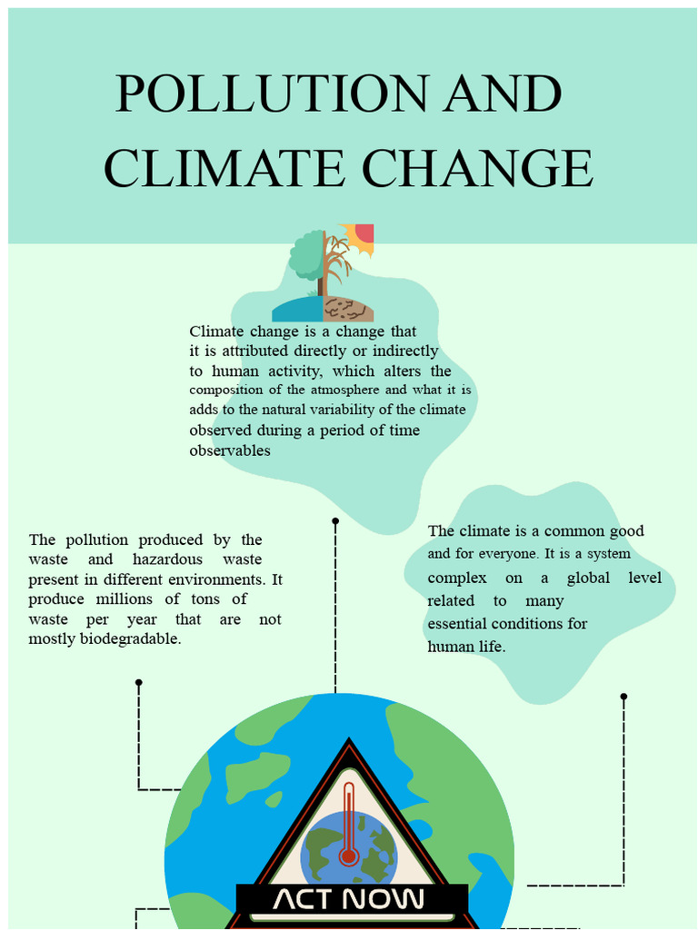Infographic Pollution and Climate Change | PDF