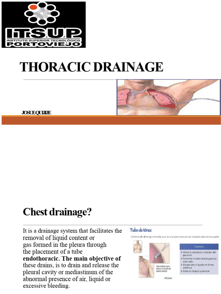 Thoracic Drainage Procedures Explained | PDF | Clinical Medicine ...