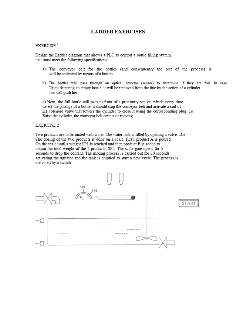 PLC Ladder Logic for Bottle Filling System | PDF