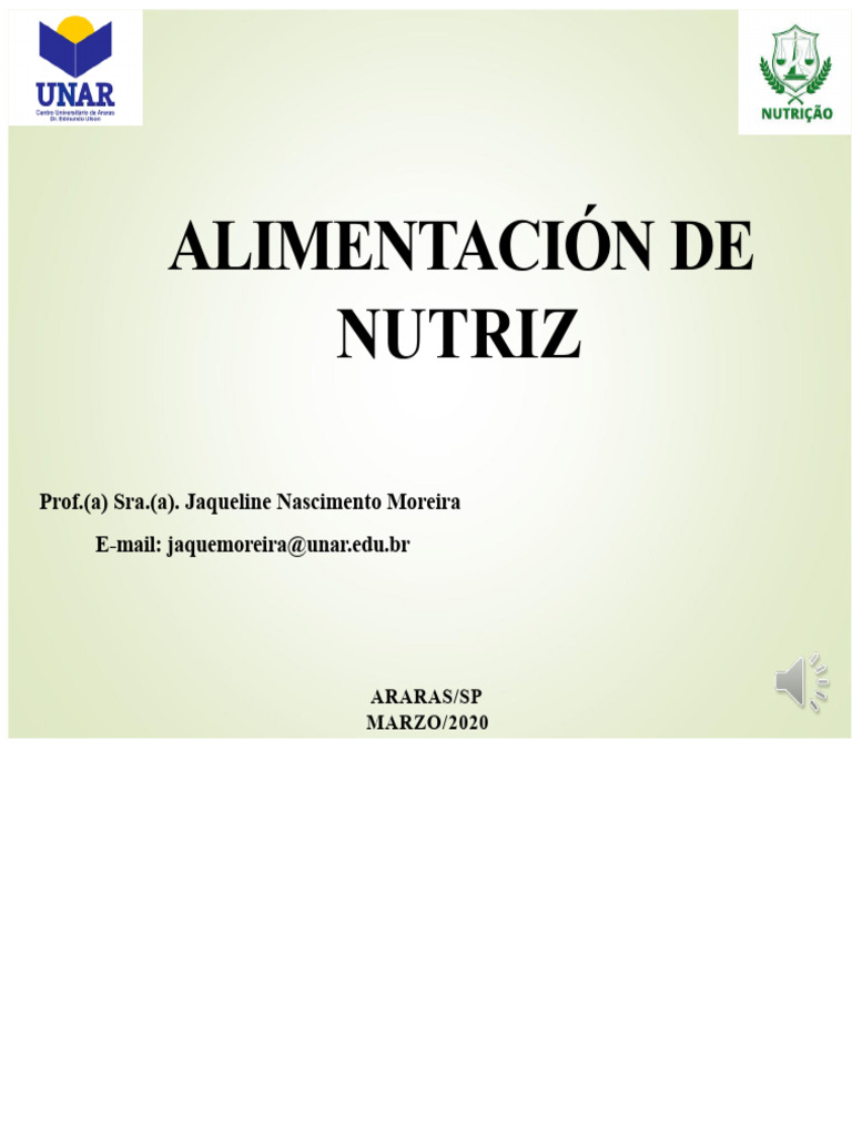 Clase 7 - Alimentación de La Nutriz PDF | PDF | Amamantamiento | La ...