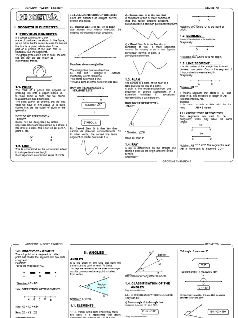 3 Geometry Formulas | PDF | Line (Geometry) | Angle