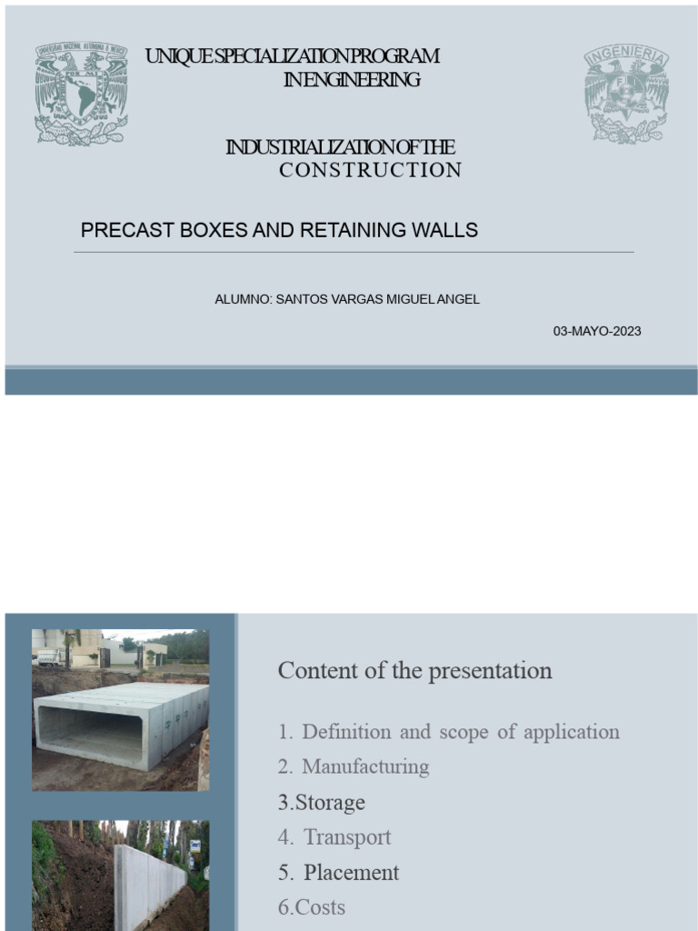 Precast Concrete Boxes & Retaining Walls | PDF | Concrete | Precast ...