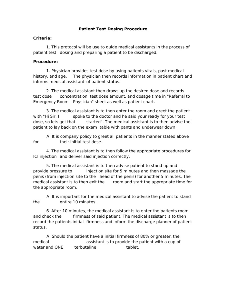 Test Dosing | PDF