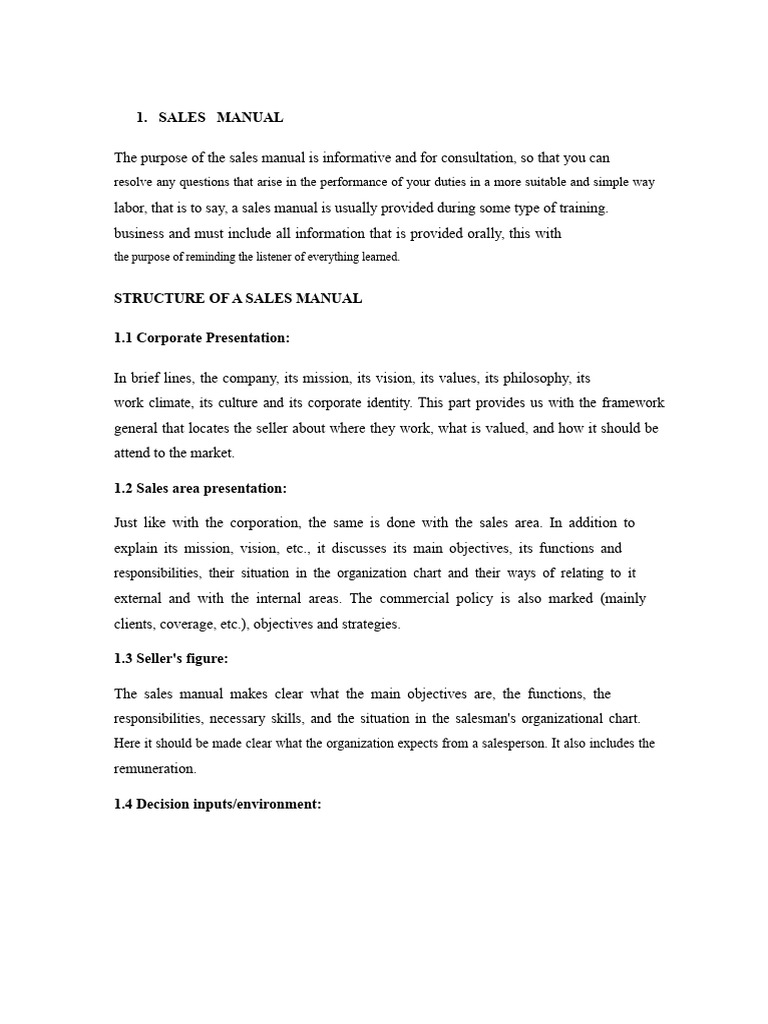 Comprehensive Sales Manual Guide | PDF | Sales | Invoice
