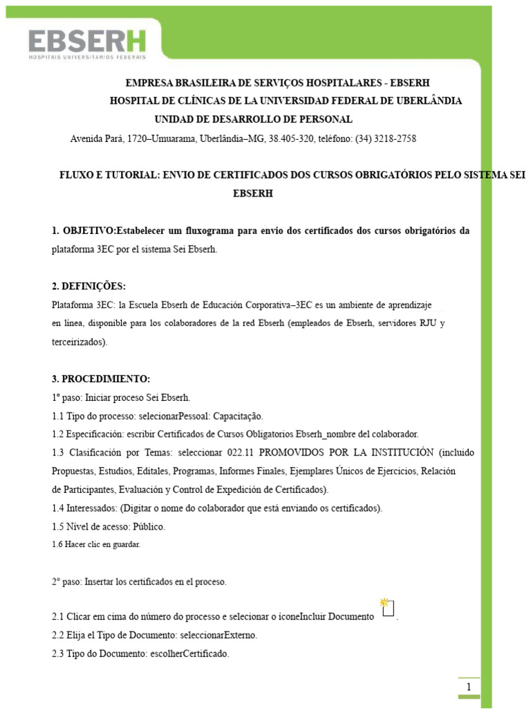 Flujo Diagrama para Envio de Los Certificados Obligatorios Via Sei ...
