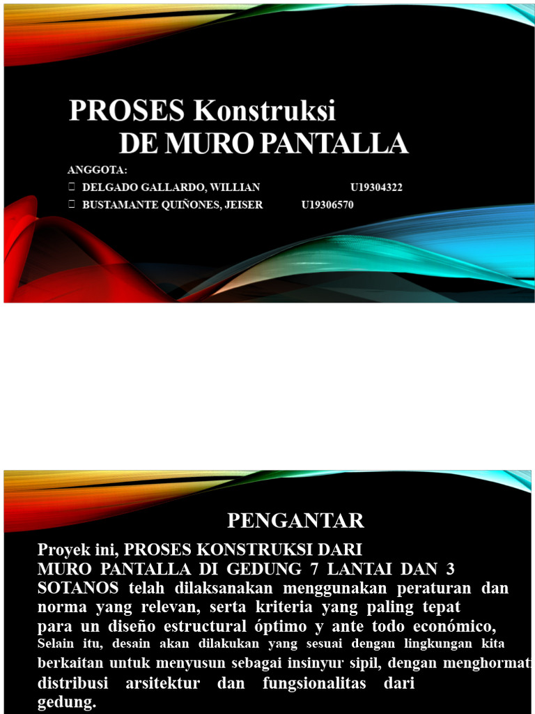 Proses Konstruksi Dinding Layar | PDF
