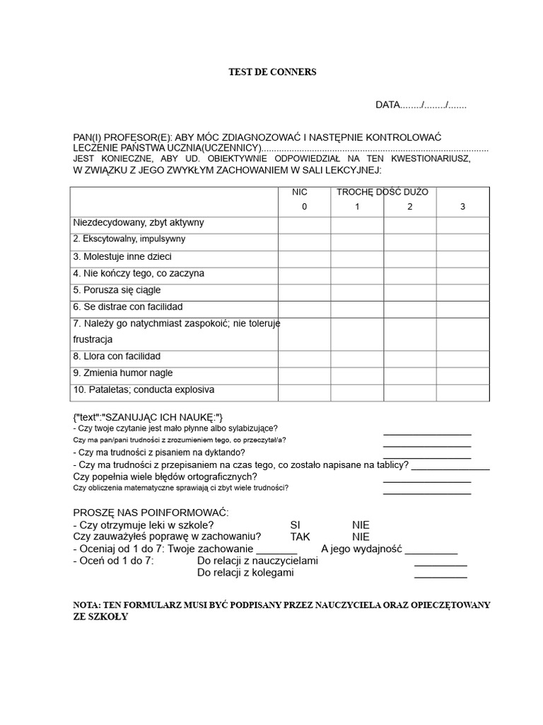 Test Connersa | PDF