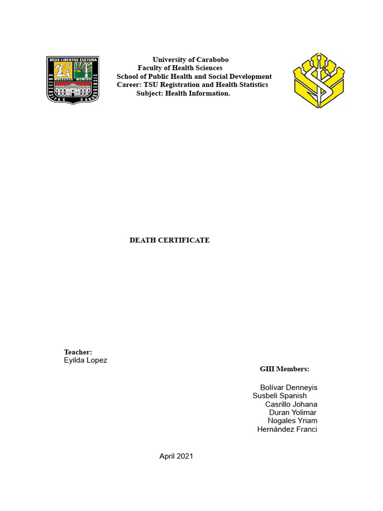 Death Certificate EV-14 Guidelines | PDF | Justice | Crime & Violence
