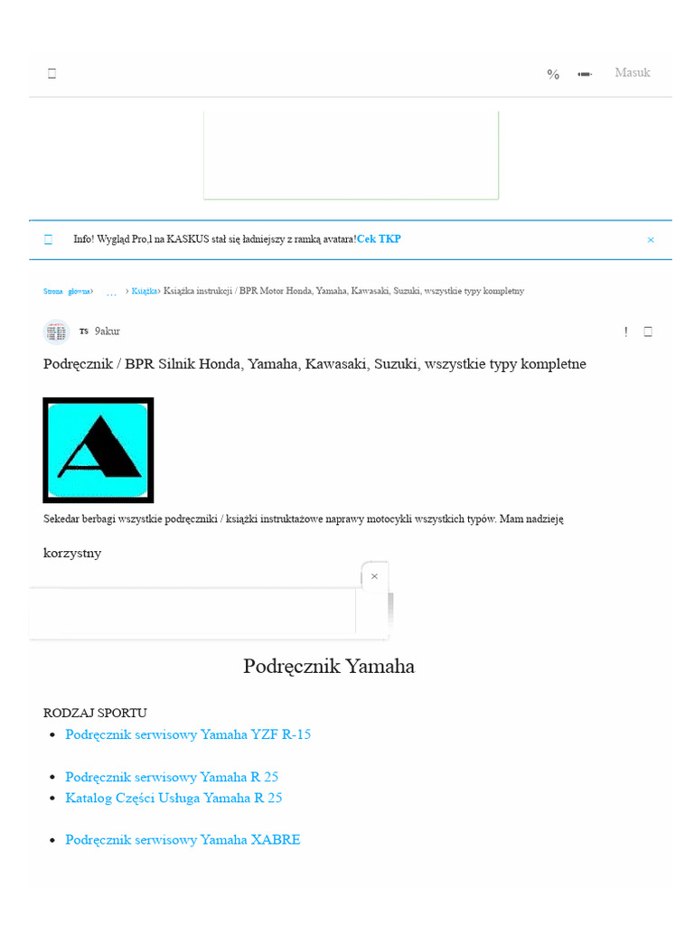Podręcznik / BPR Silnik Honda, Yamaha, Kawasaki | PDF