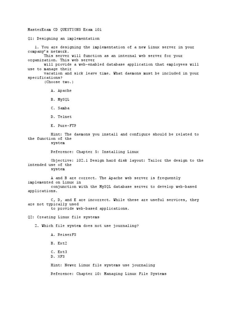 Linux Exam Prep for IT Professionals | PDF | Command Line Interface ...