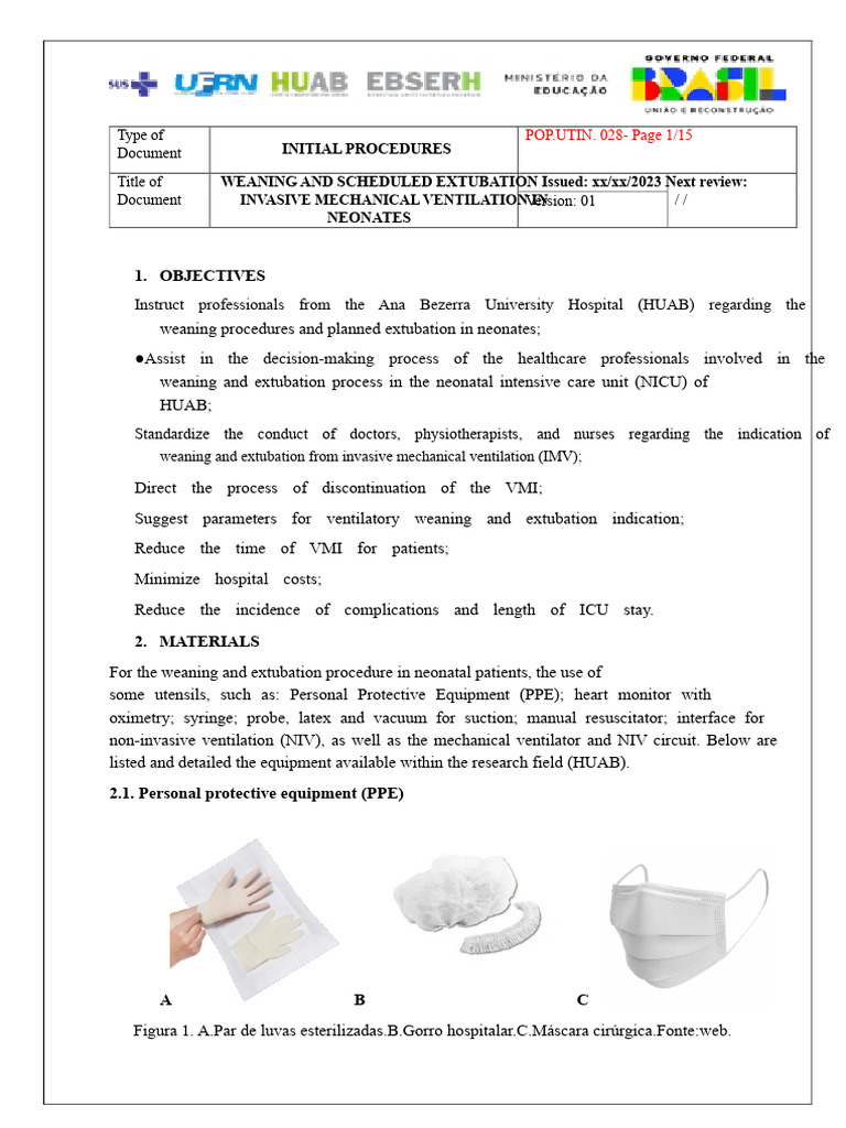 POP - Weaning and Neonatal Extubation | PDF | Intensive Care Unit ...