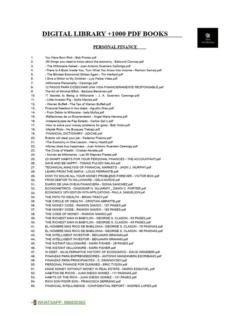 List +1000 Ebooks | PDF