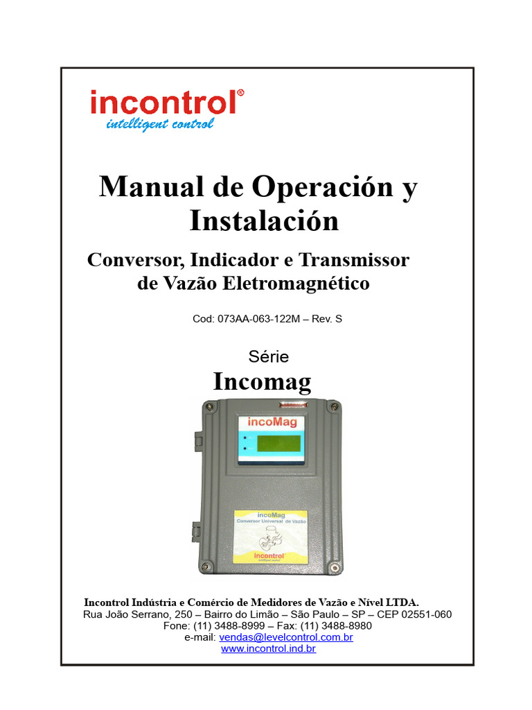 Manual de Instalación y Operación Incomag | PDF | Poco | Relé