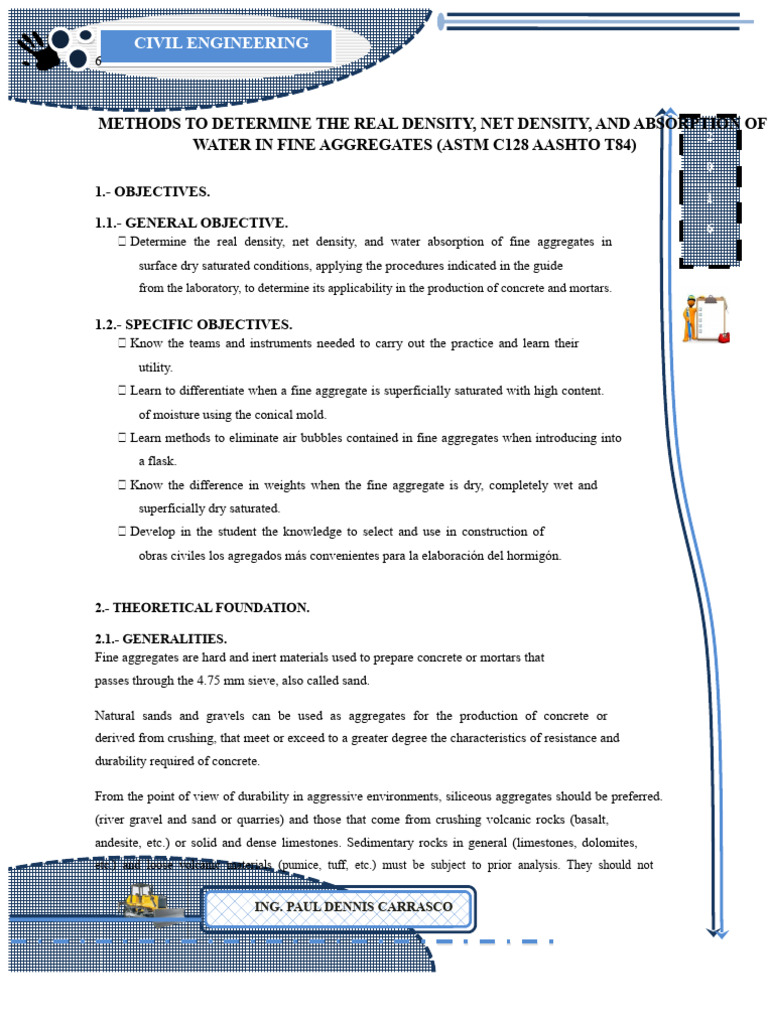 Report No. 6 Fine Aggregate Density | PDF | Concrete | Sand