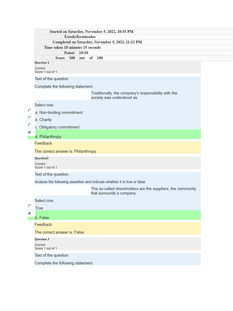 questionnaire unit 3 professional ethics | PDF | Corporate Social ...