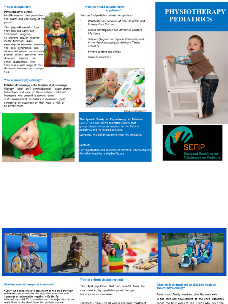 Pediatric Physiotherapy Brochure | PDF | Physical Therapy | Medicine