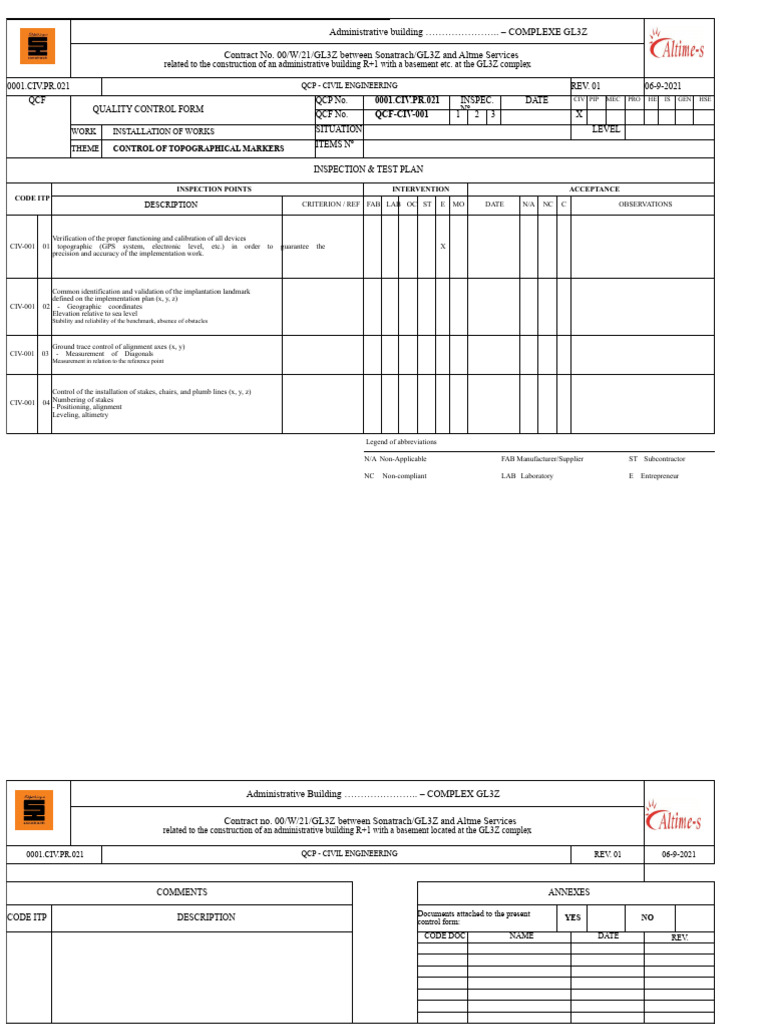 Quality Control for GL3Z Admin Building | PDF | Concrete