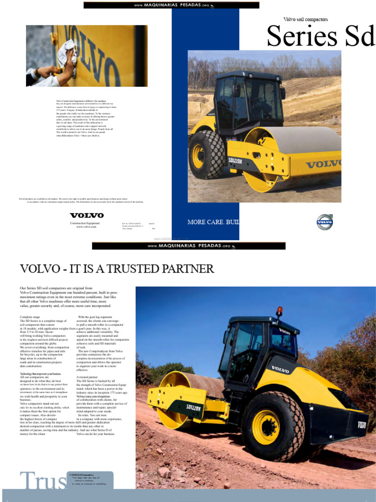 Volvo SD Series Soil Compactors Overview | PDF | Mechanical Engineering